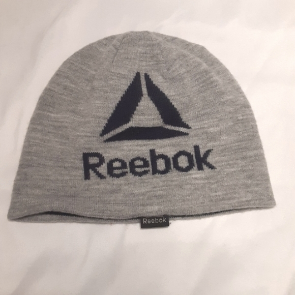 Reebok | Accessories | Reebok Mens Reversible Beanie Hat Heather Grey ...